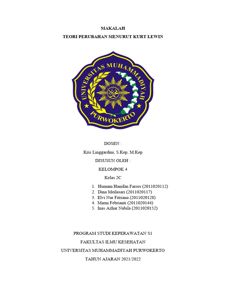 2C - Kelompok 4 - Makalah Kurt Lewin | PDF
