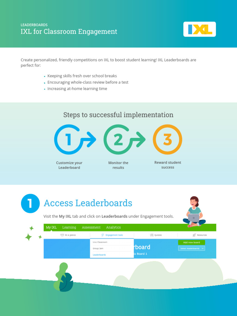 IXL_for_Classroom_Engagement_-_Leaderboards | PDF | Learning | Behavior Modification