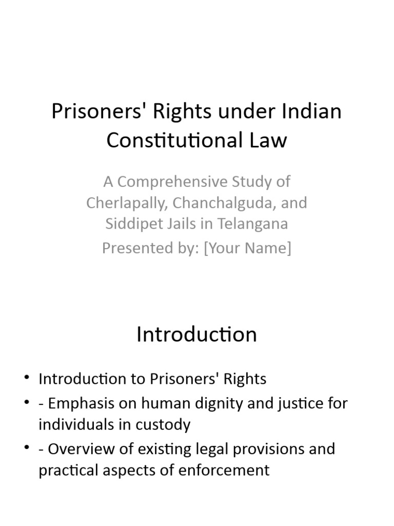 Prisoners Rights Presentation | PDF | Judiciaries | Prison