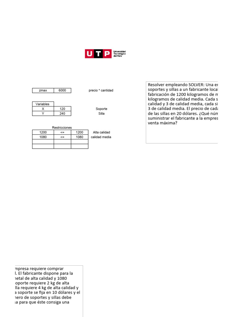 Semana 15 - Excel - Optimización Utilizando Excel Con Herramienta SOLVER-2 | PDF