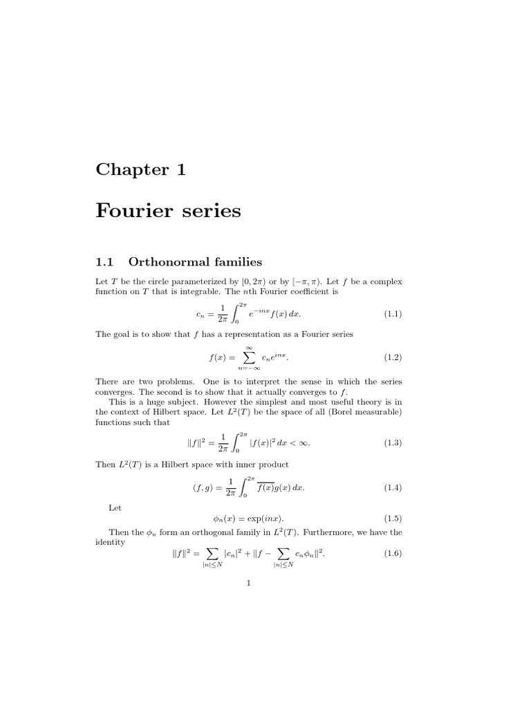 Fseries | PDF | Limit (Mathematics) | Fourier Series