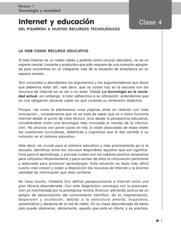 Modulo01 Clase04 | PDF | Internet | Tecnología de información y comunicaciones