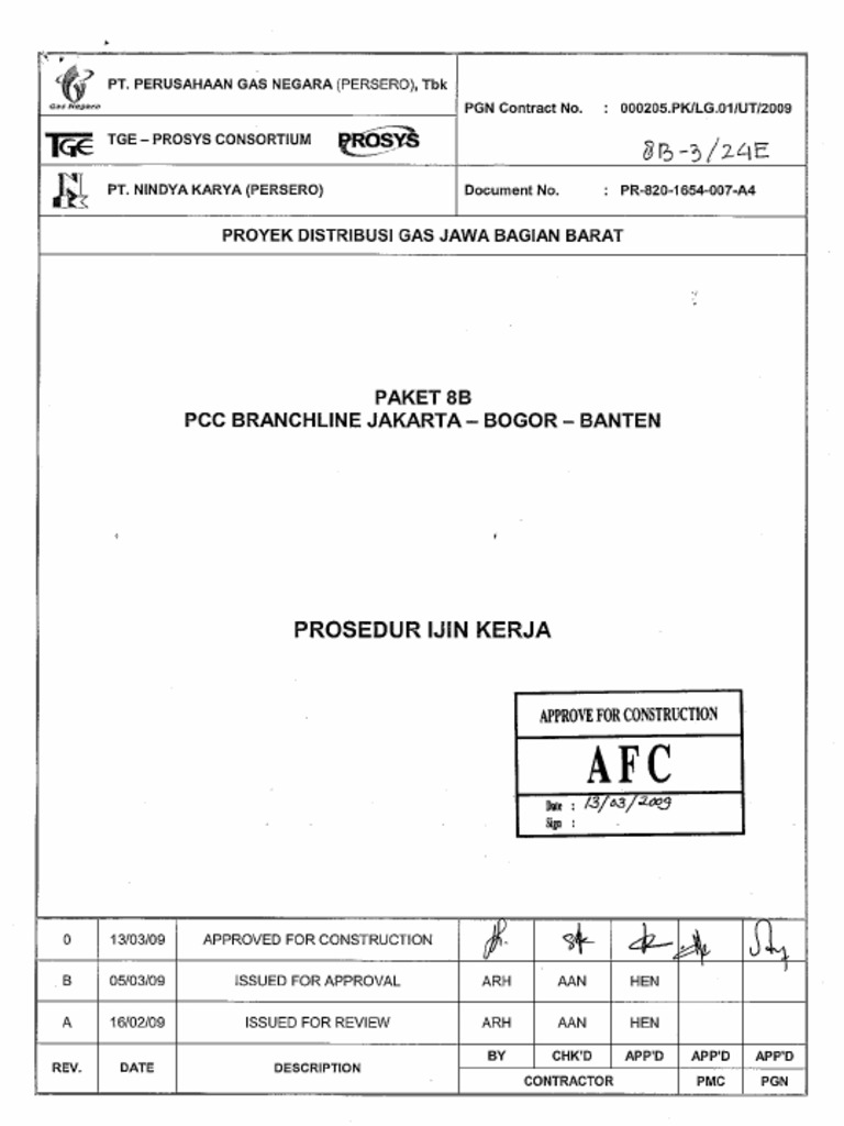 Pros - Ijin Kerja Rev.0 (Approved) | PDF