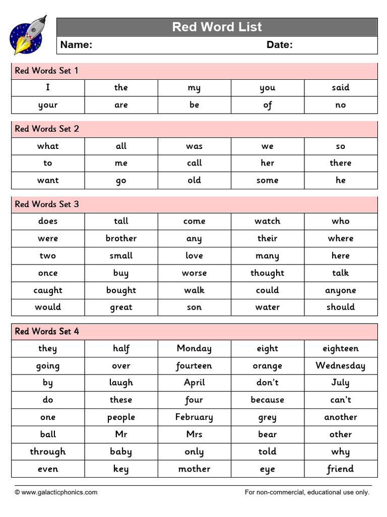 Red-word-list | PDF