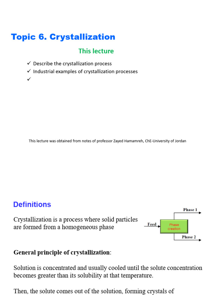 Topic 6. Crysalization | PDF | Crystallization | Nucleation