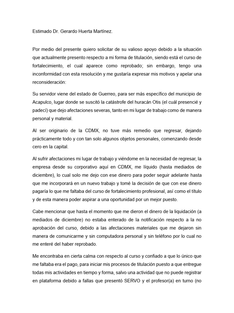 Estimado Dr. Gerardo Huerta Martínez | PDF