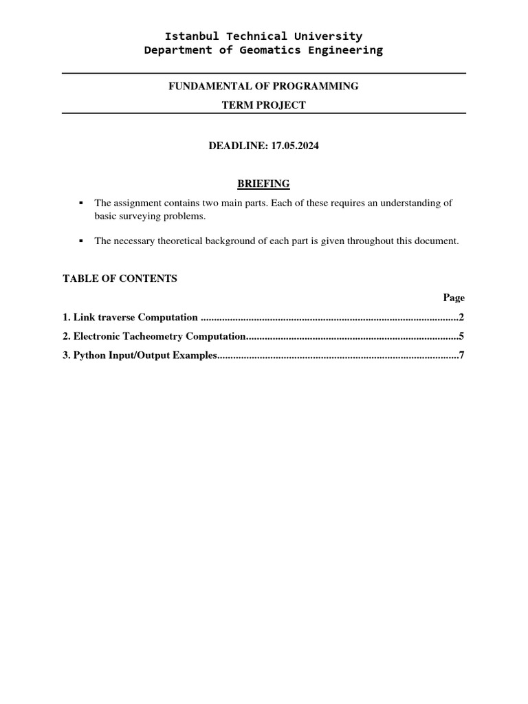 GEO108E 2324B TermProject-Instructions | PDF | Technology & Engineering