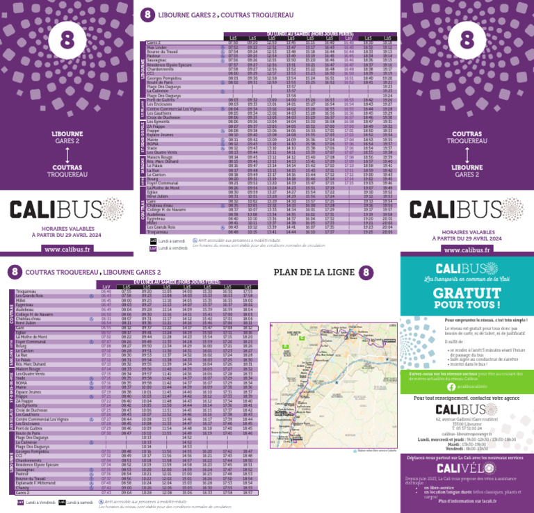 Horaires des bus Calibus à Libourne | PDF
