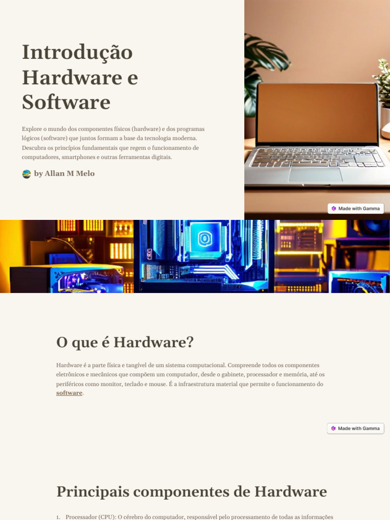 Introducao Hardware e Software | PDF | Hardware de computador | Programas
