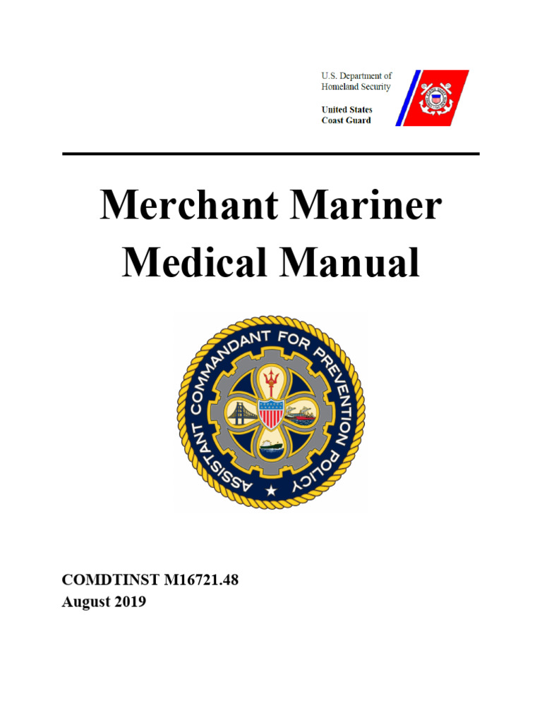 USCG Merchant Marine Medical Manual - Aug 2019 - CIM - 16721 - 48 | PDF ...