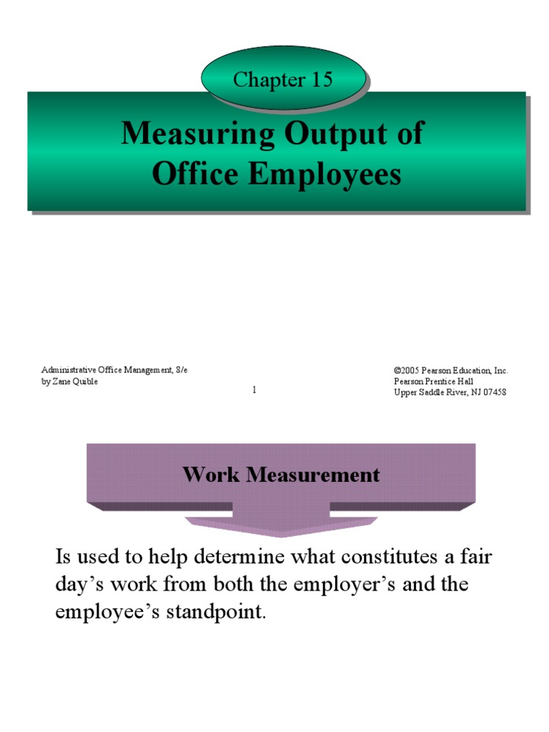 Measuring Output of Office Employees | PDF | Sampling (Statistics ...