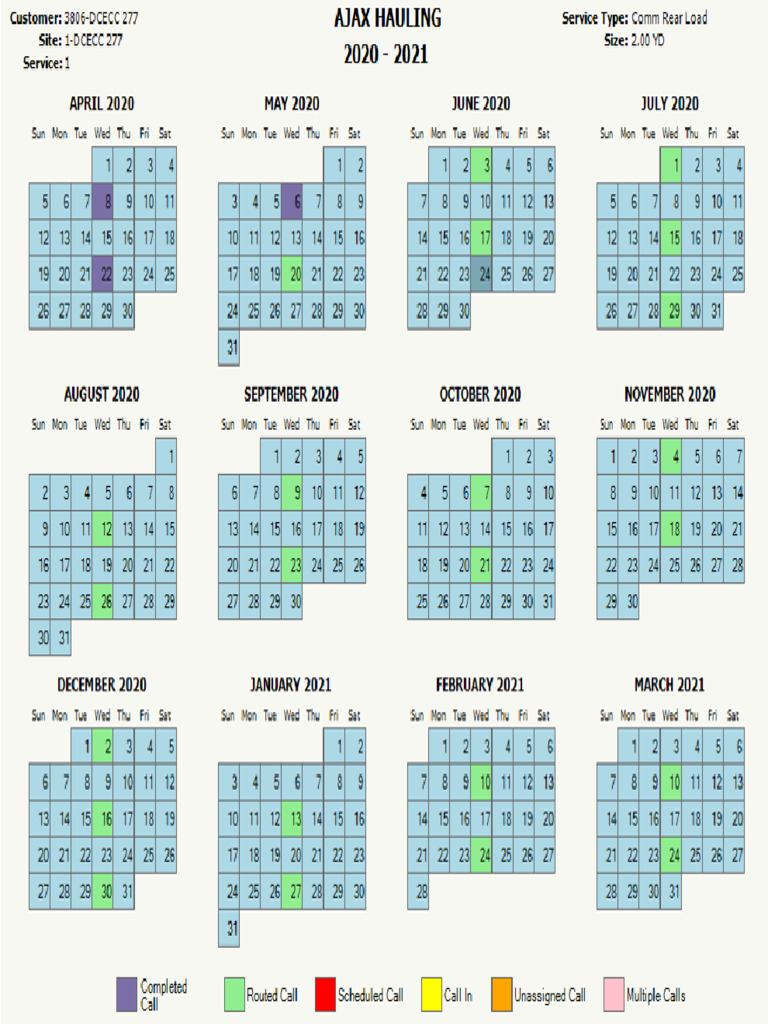 2020 Waste Removal Calendar | PDF