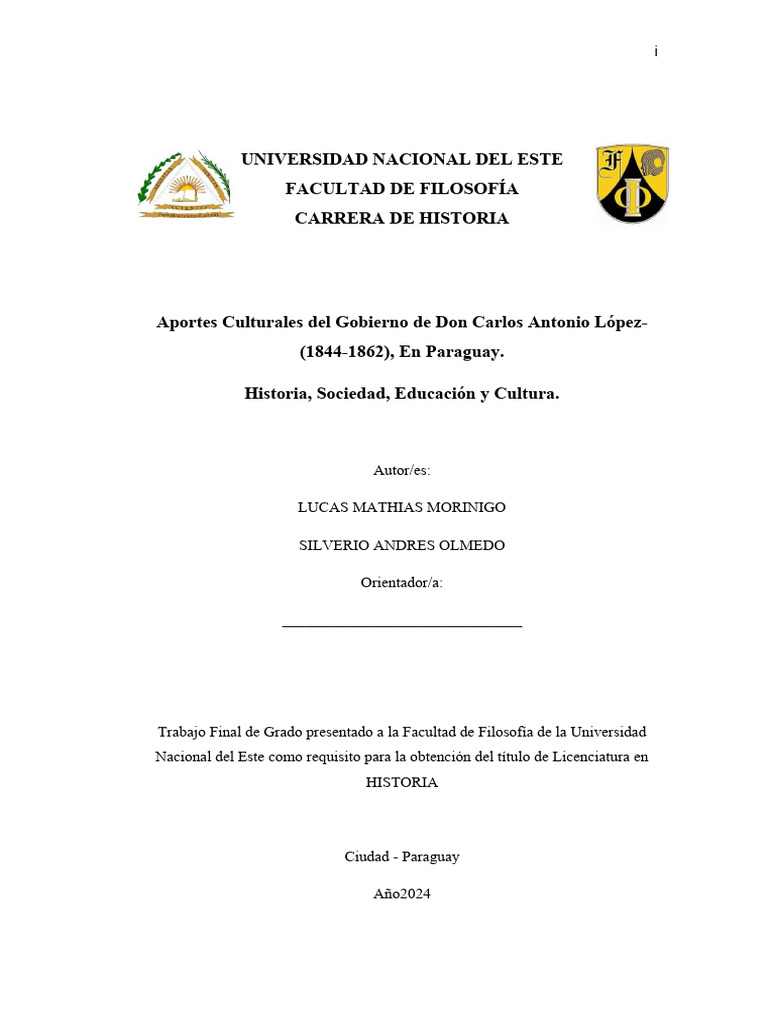 Modelo de TFG (Actualizado) (1) (1) (Reparado) | PDF | Paraguay | Escuelas