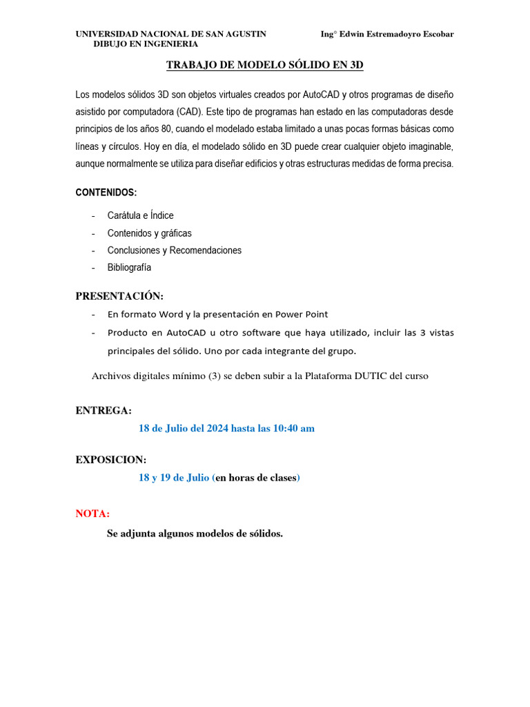 Trabajo de Solidos | PDF