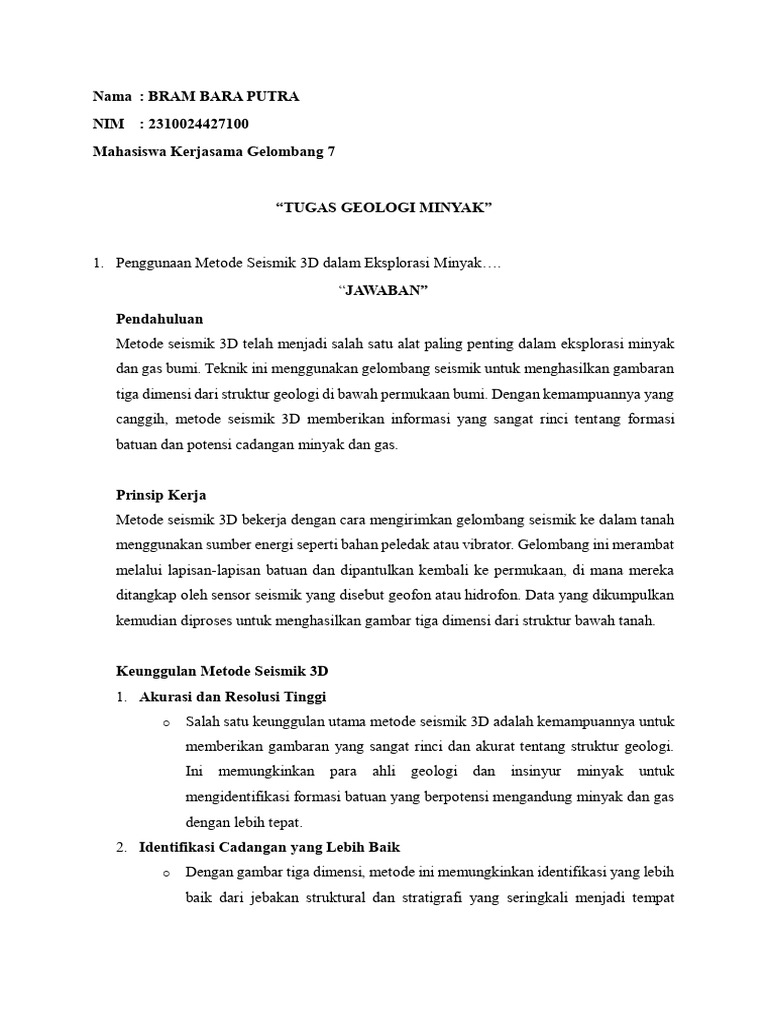 Nama: Bram Bara Putra NIM: 2310024427100 Mahasiswa Kerjasama Gelombang ...