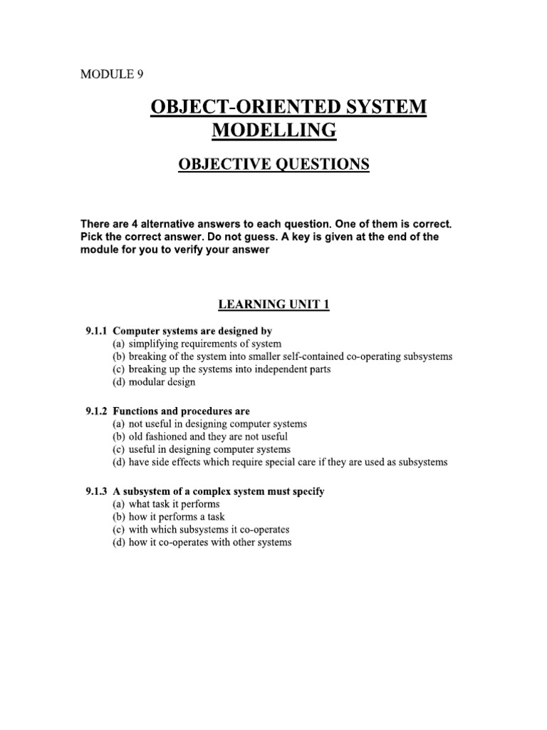 Java MCQ Nptel Modelling | PDF