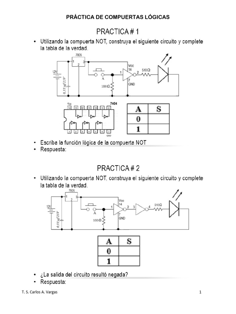Práctica de Comp. Lógicas | PDF | Hogar, jardinería y bricolaje