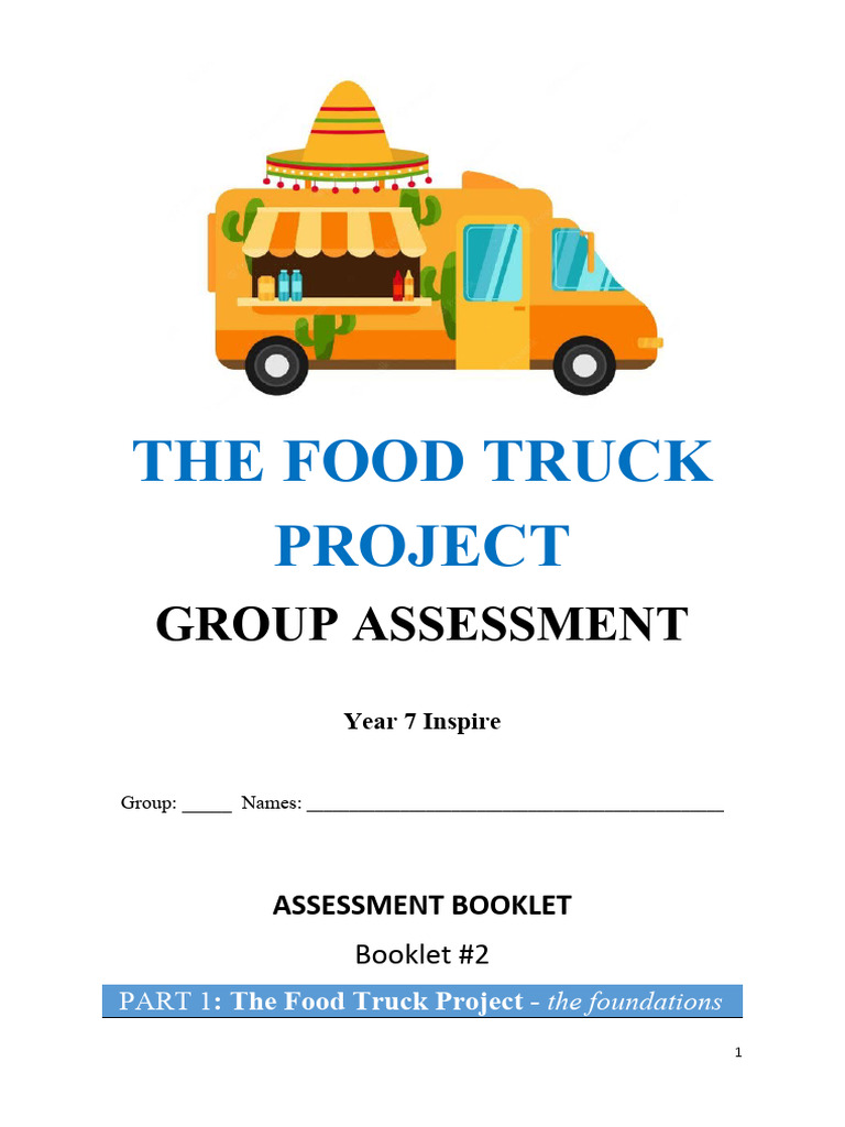 2c. The Food Truck Project Assessment Booklet #2 - Students | PDF ...