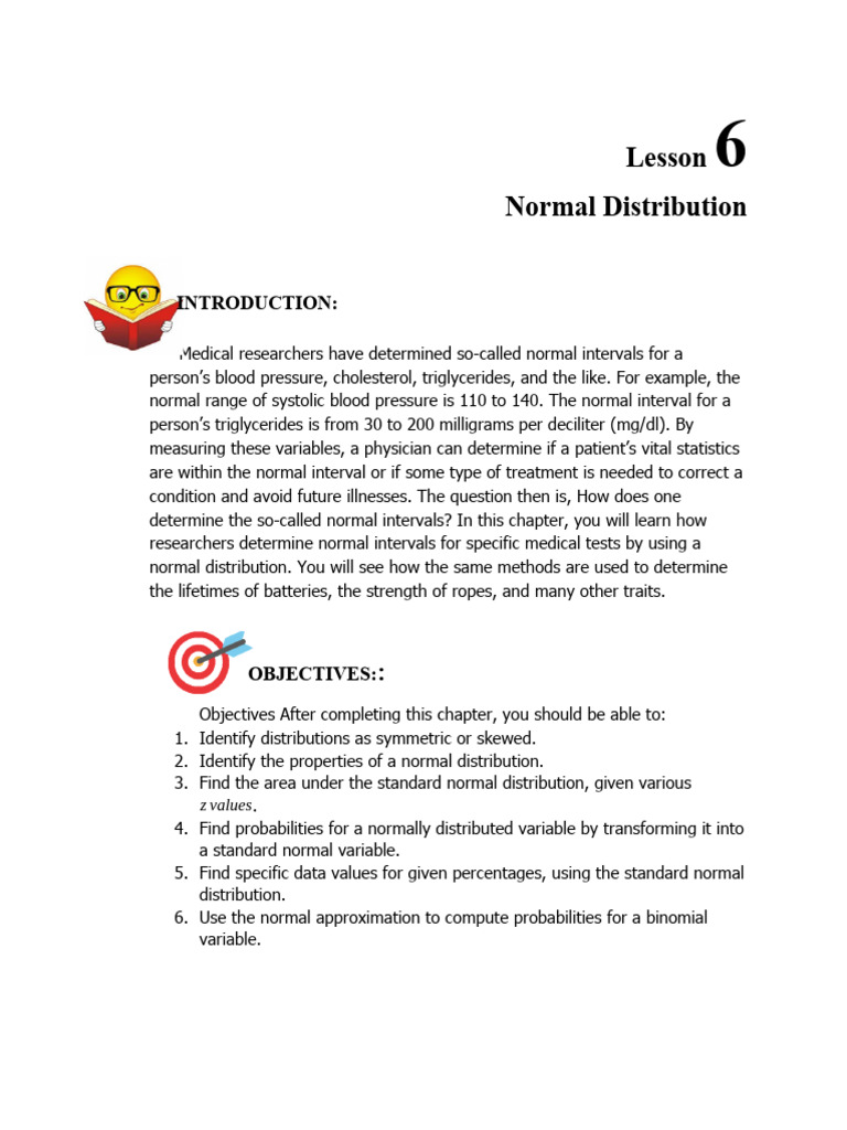 Lesson 6 - Normal Distribution 1 | PDF | Mode (Statistics) | Skewness