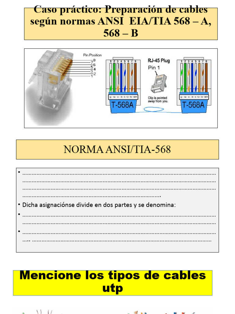 11va Semana Caso Practico Prepara Cables Segun Las Normas Tia 568a y ...