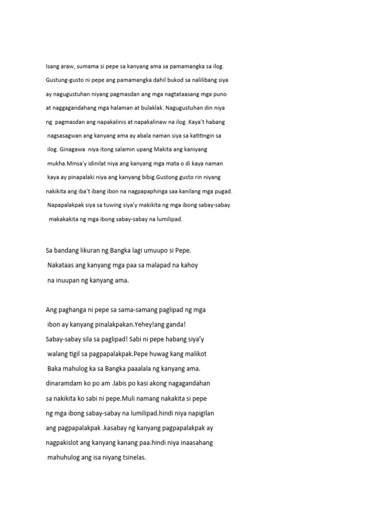 Dialogue NG Ang TSinelas Ni PEPE | PDF