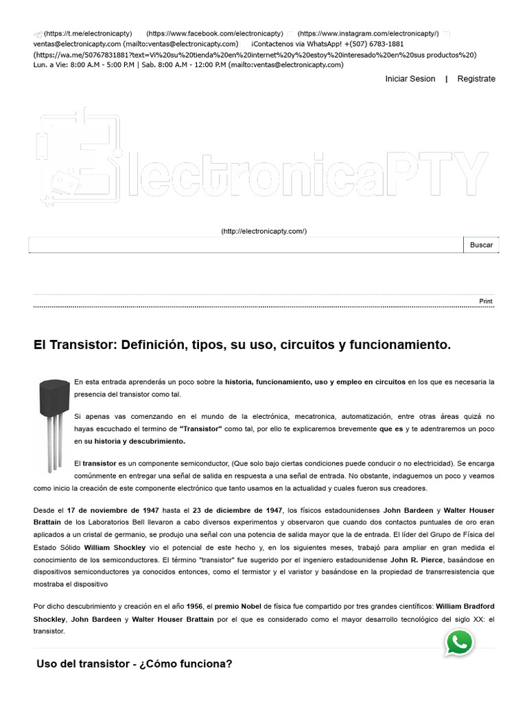 El Transistor - Conoce Mas Sobre Este Componente Electronico | PDF ...