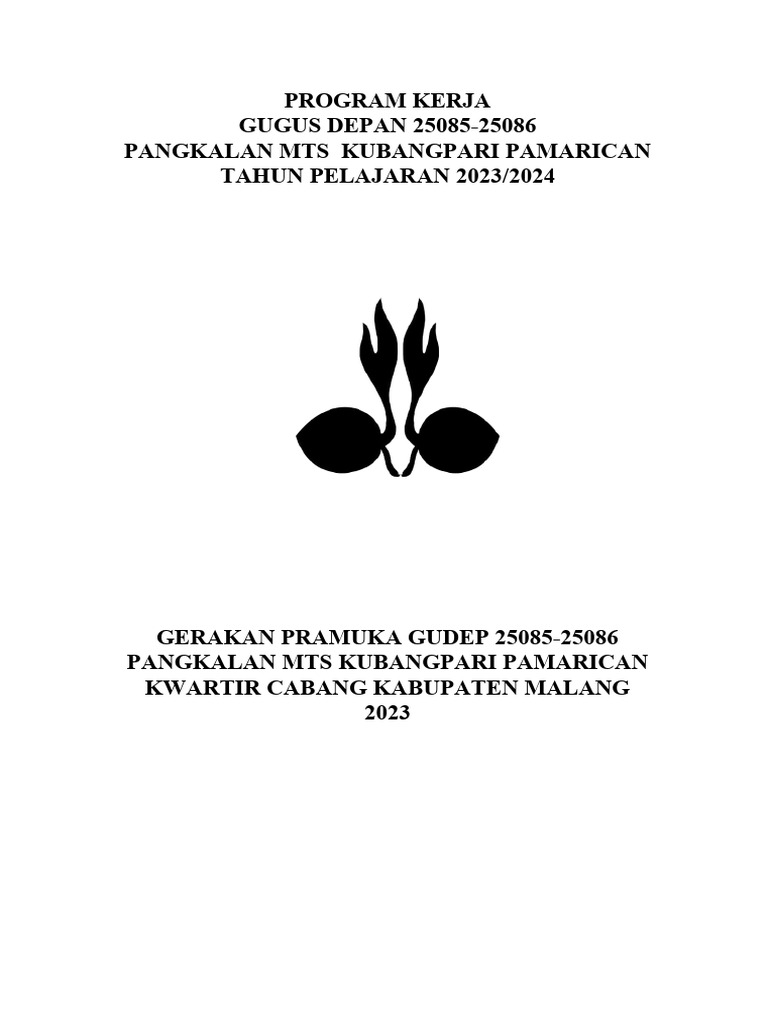 Program Kerja Pramuka MTs Kubangpari 2023 | PDF