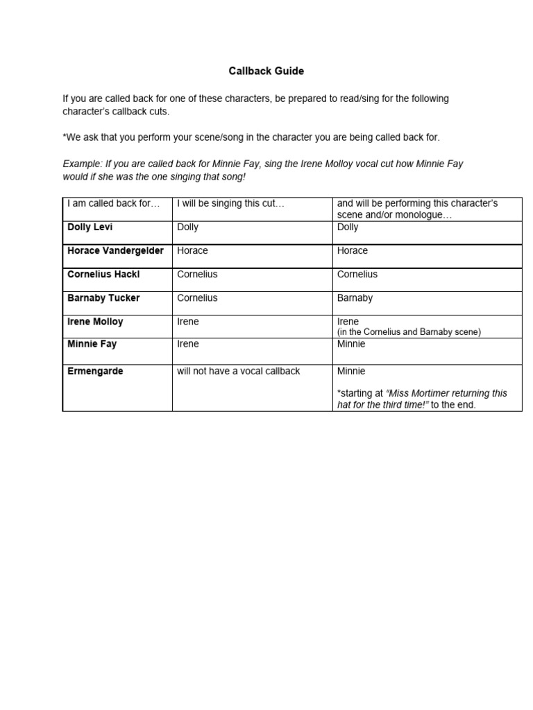 Callback Guide | PDF Callback Guide | PDF