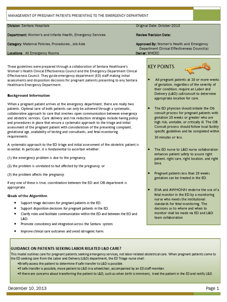 Emergency Care Guidelines for Pregnant Patients | PDF | Emergency ...