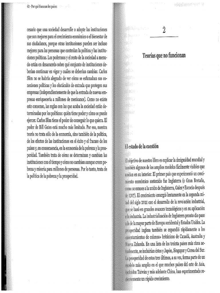 Acemoglu y Robinson - Por Que Fracasan Cap2 | PDF