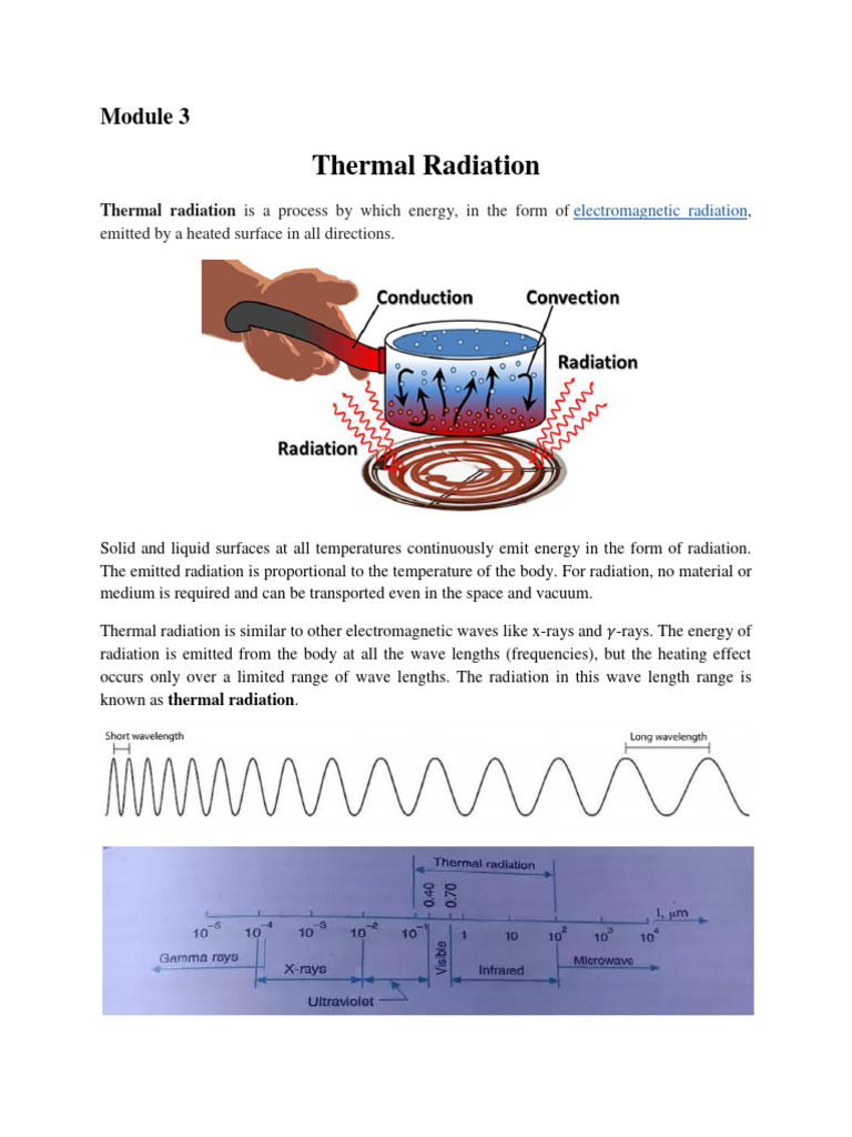 Module 3 - Thermal Radiation | PDF | Electromagnetic Radiation | Light