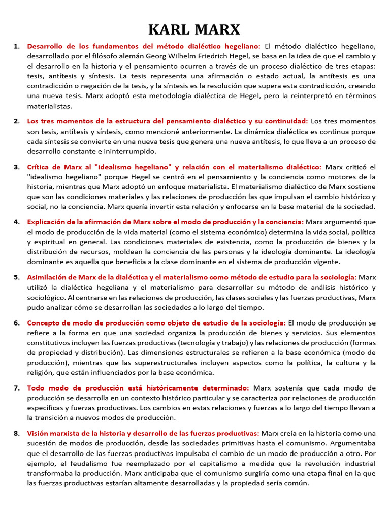 Karl Marx | PDF | Karl Marx | La teoría de la alienación de Marx