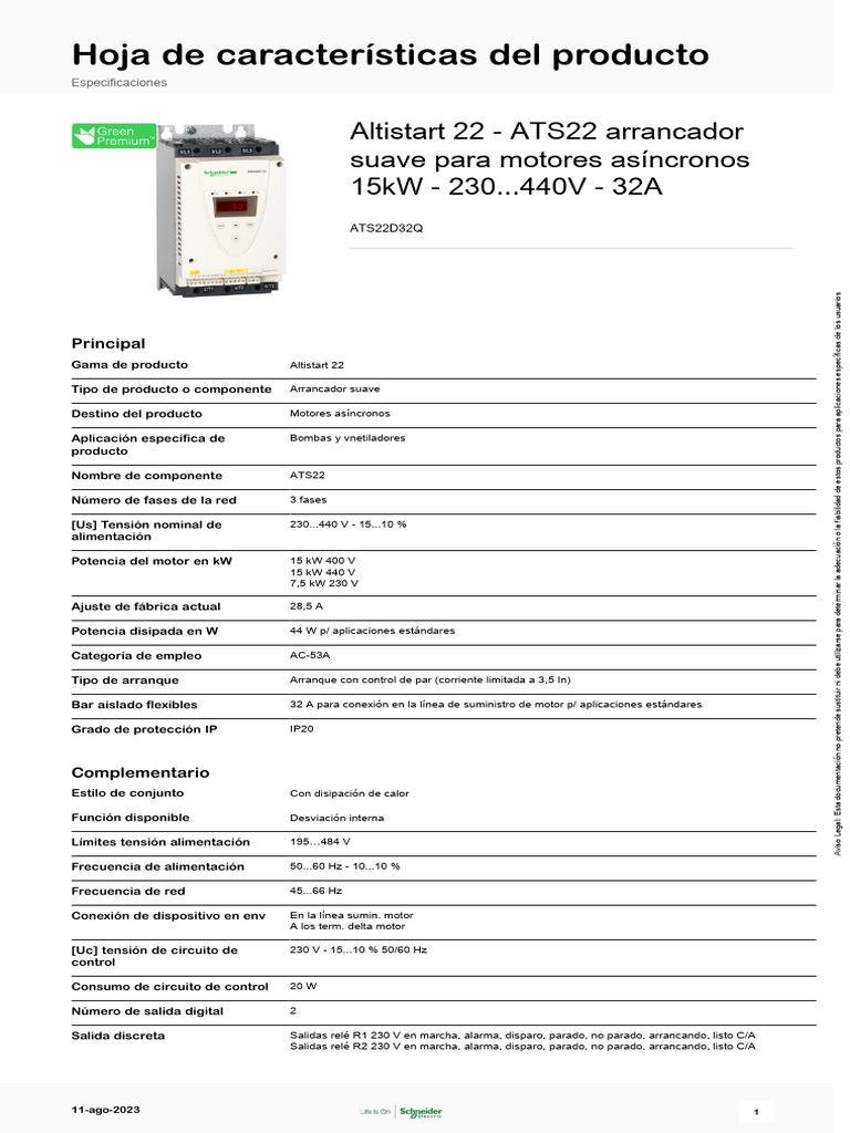 Altistart 22 - ATS22D32Q | PDF | Relé | Electromagnetismo