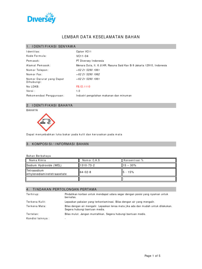 Cipton - MSDS BHS | PDF | Pengembangan Diri | Teknologi & Rekayasa