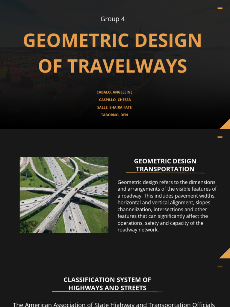 Group 4 Geometric Design of Travelways | PDF | Rail Transport | Traffic