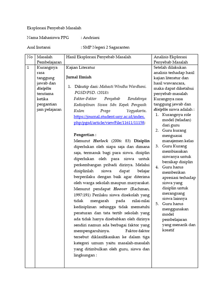 Eksplorasi Penyebab Masalah | PDF