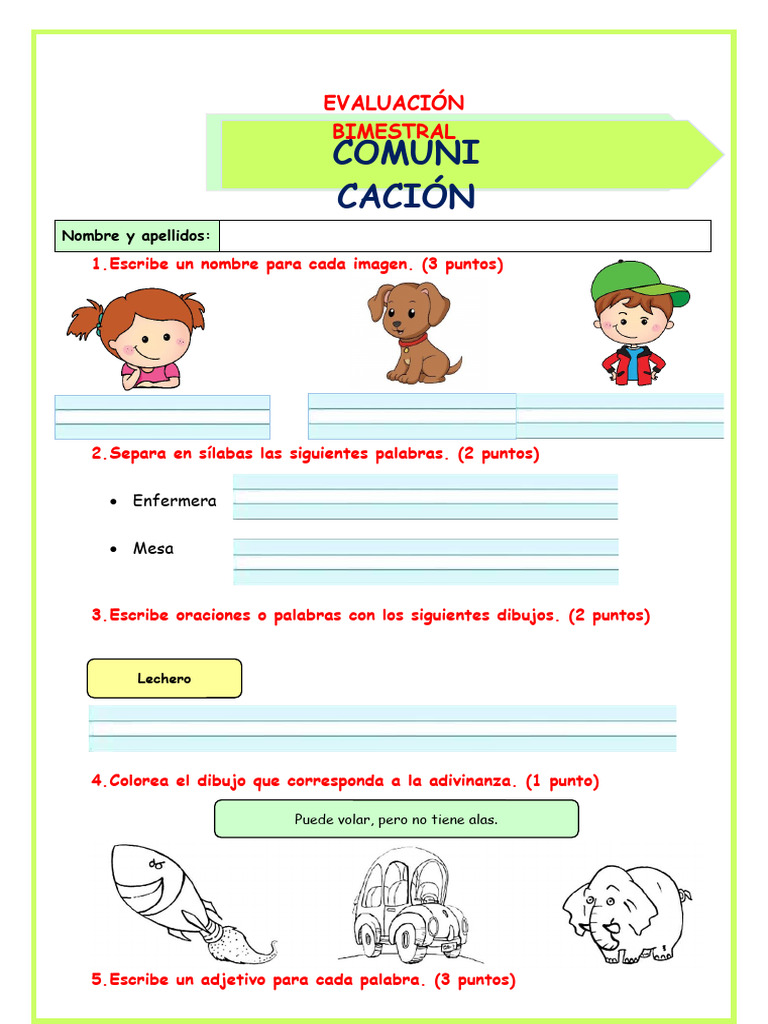 Evaluación Comunicacion Pdf