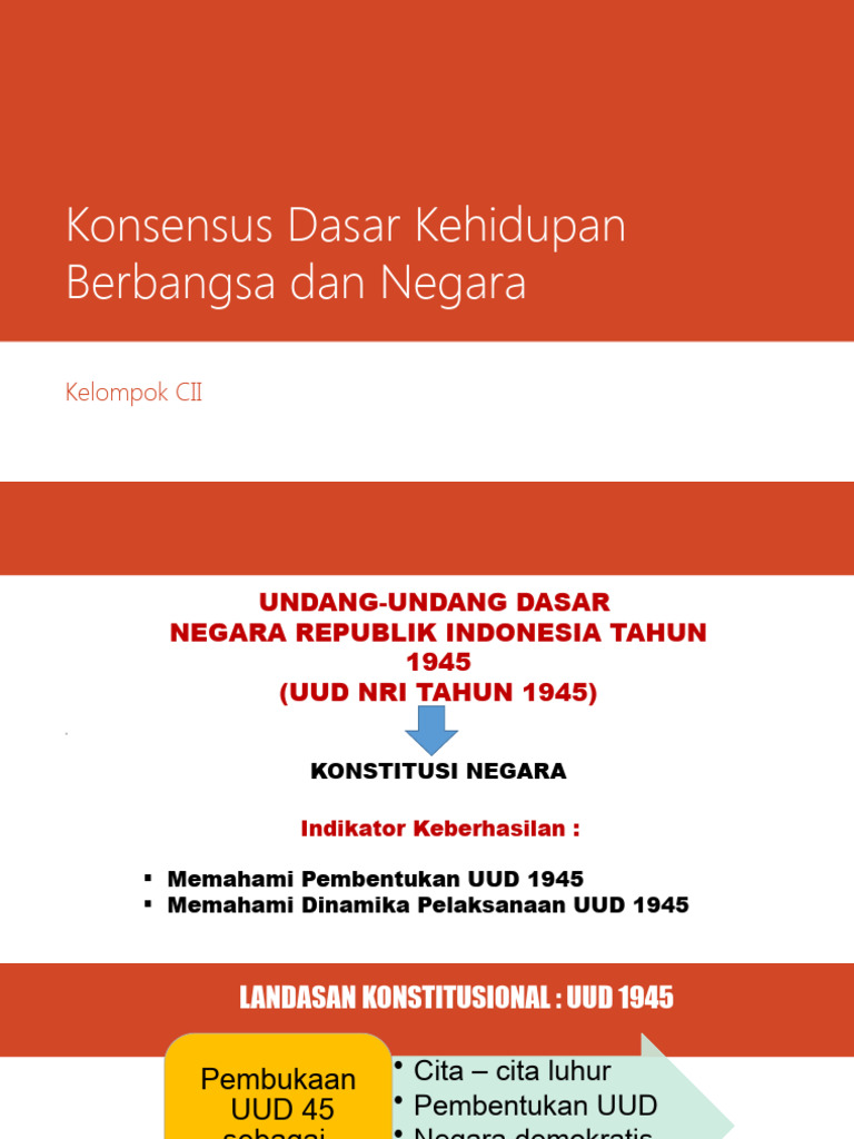 Konsensus Dasar Kehidupan Berbangsa Dan Negara | PDF