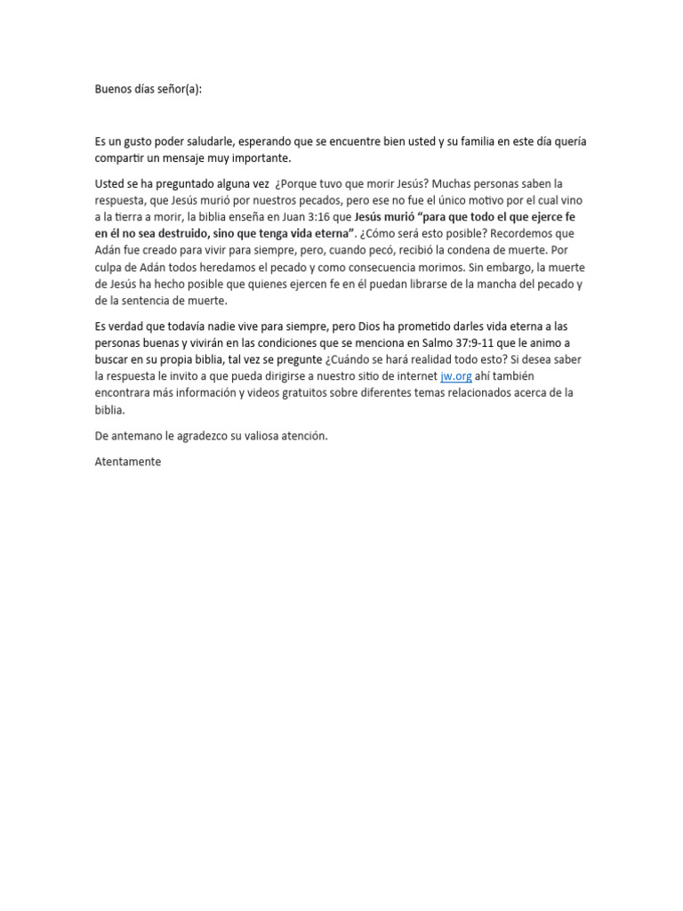 Buenos Días Señor | PDF