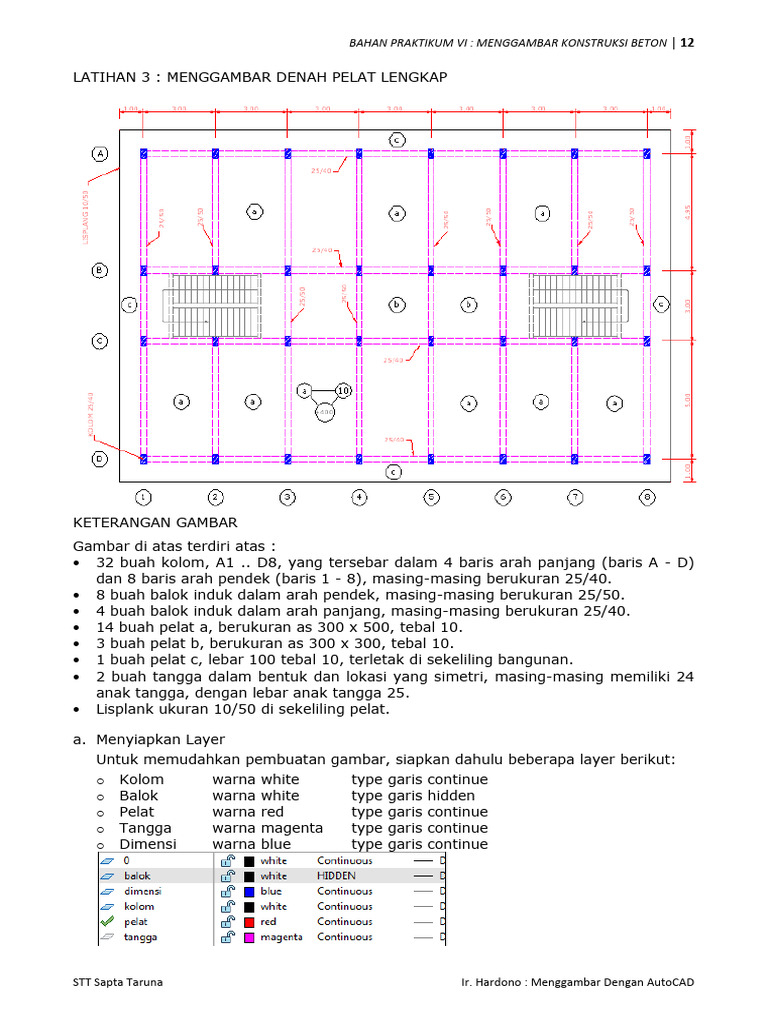 TM 13, Denah Plat Lantai | PDF