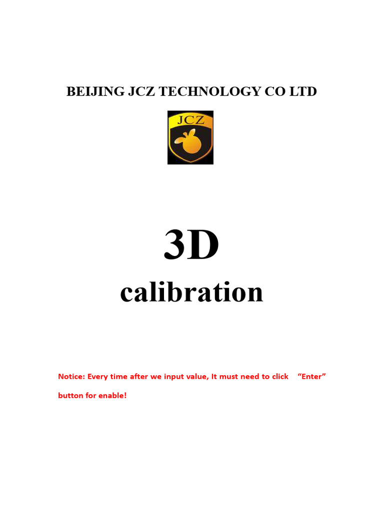 Manual EZCAD3 3D-Calibration | PDF | Calibration | Button (Computing)