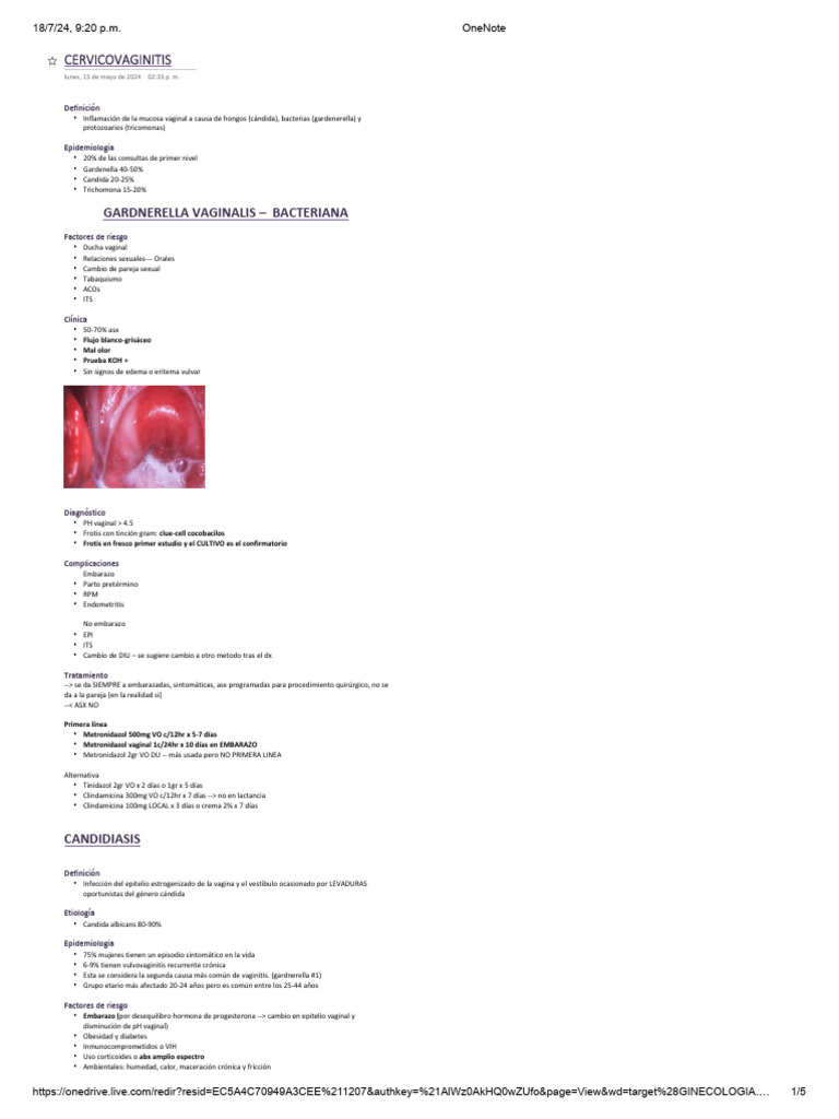 Vaginitis Aguda: Diagnóstico y Tratamiento | PDF | Especialidades ...