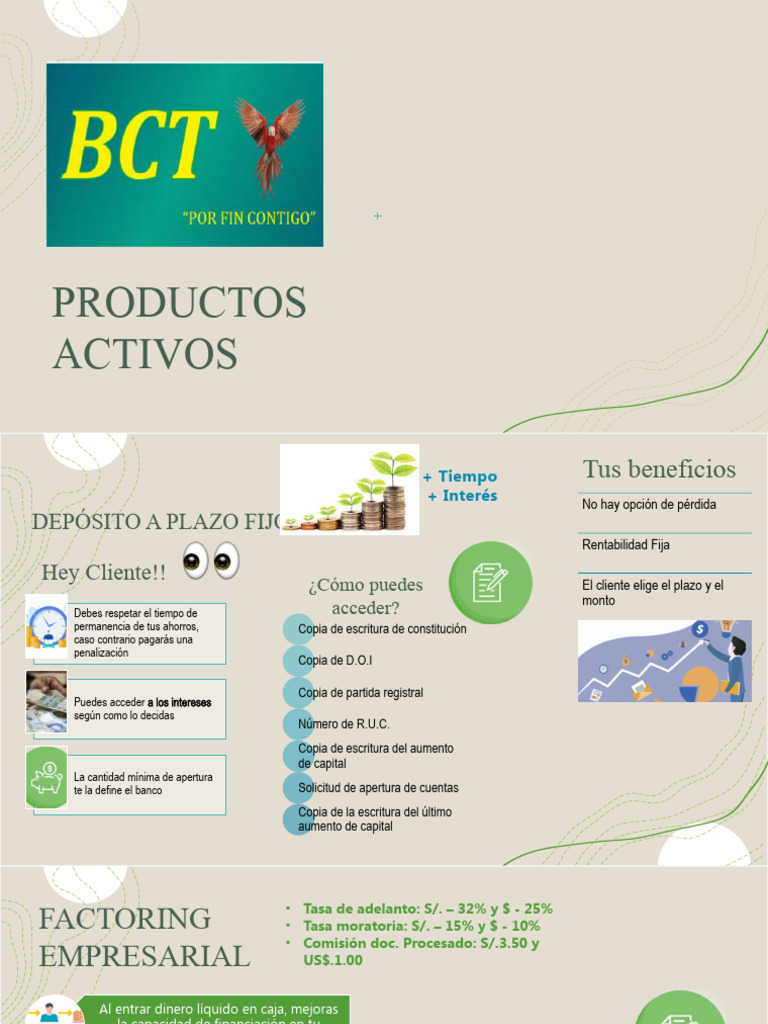 Productos Activos | PDF | Bancos | Dinero