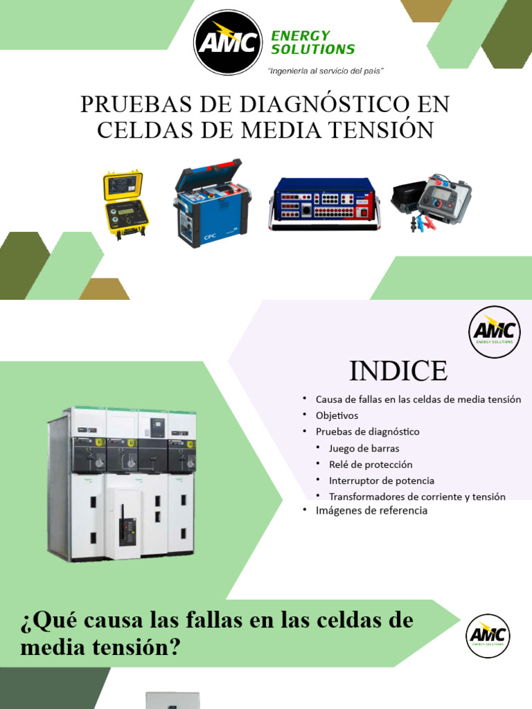 Presentacion Pruebas de Diagnóstico en Celdas de Media Tensión | PDF | Transformador | Aislador ...