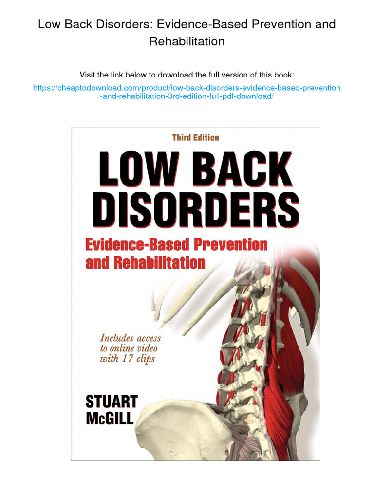 Low Back Disorders: Evidence-Based Prevention and Rehabilitation. | PDF ...