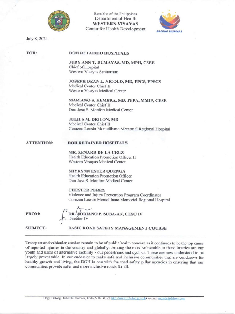 BRSMC FINAL - DOH Retained Hospitals 1 | PDF