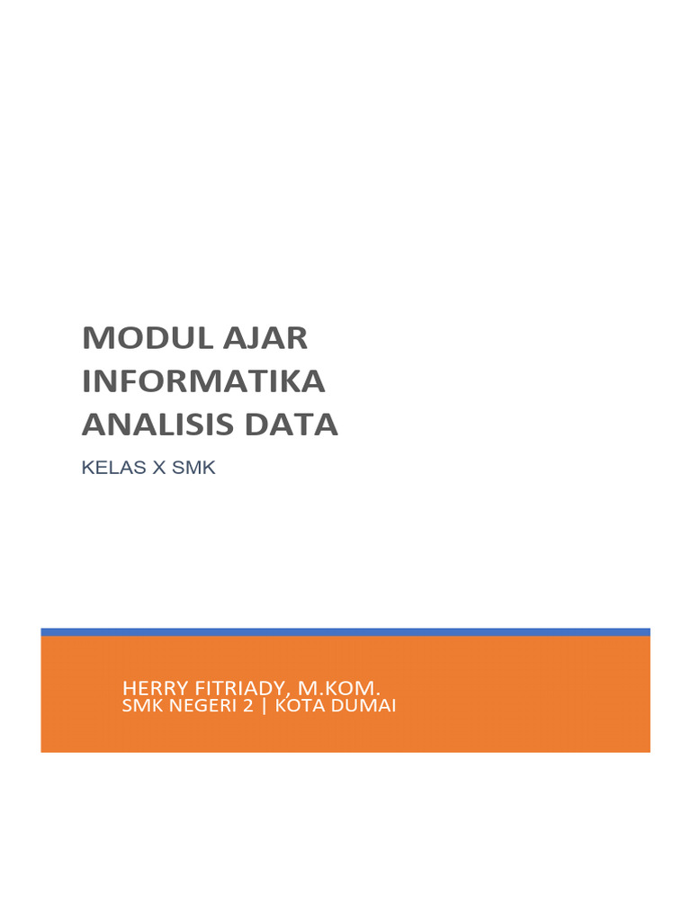 Modul Ajar Informatika 5 - Analisis Data | PDF