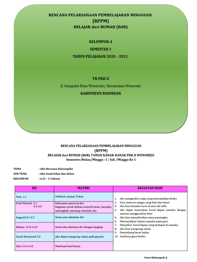 4 RPPM BDR Kel A 2020-2021 | PDF