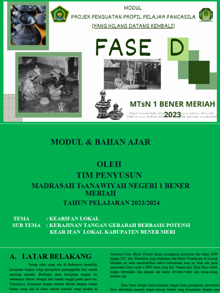 Modul P5 Gerabah Fix | PDF