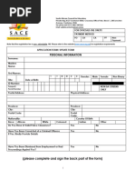 Sace Application Form | PDF | Common Law | Justice